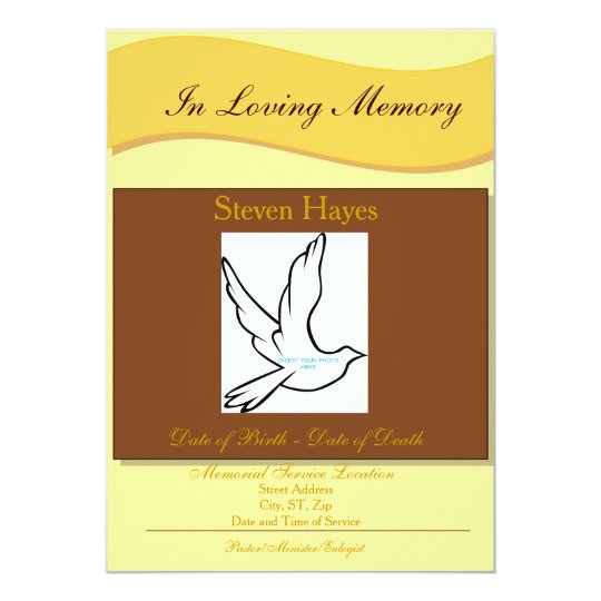 In Loving Memory Funeral Invitation/Program Invitation | Zazzle.com