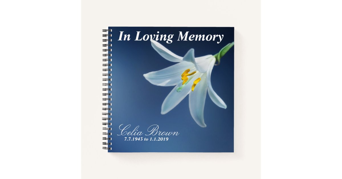 In Loving Memory | Funeral, Memorial Guest Book | Zazzle