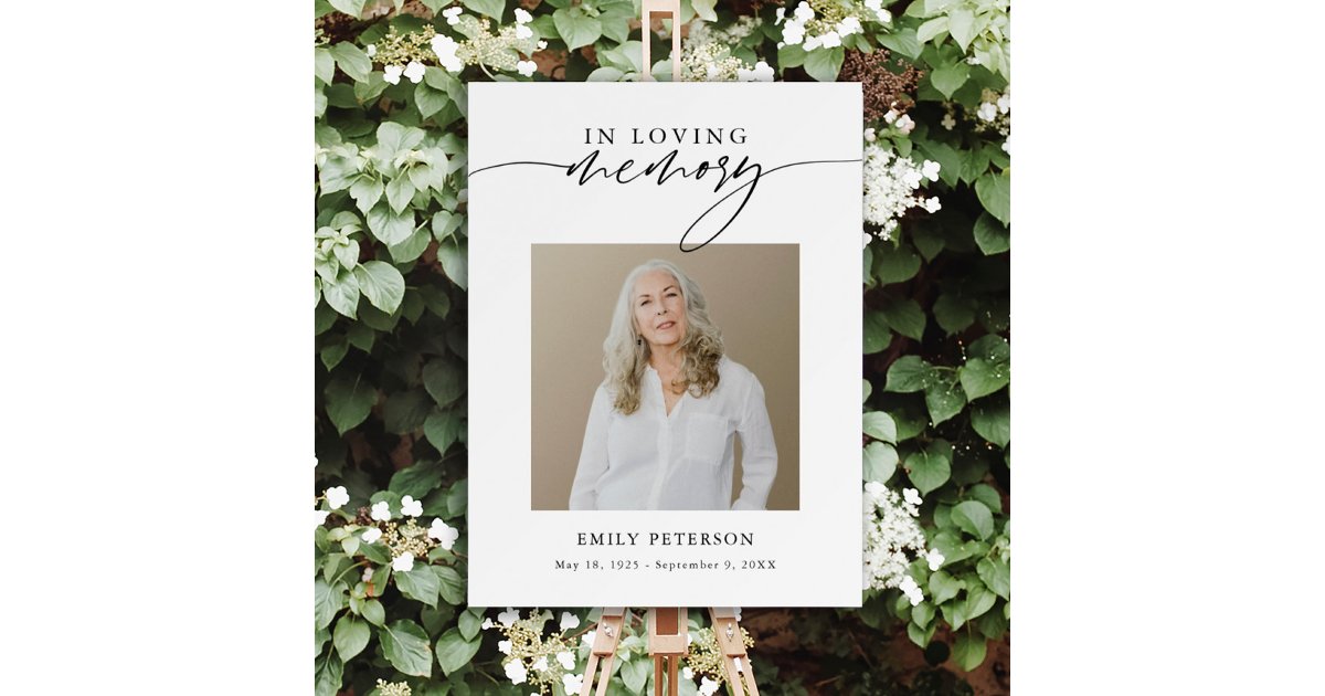 In Loving Memory Funeral Memorial Sign | Zazzle