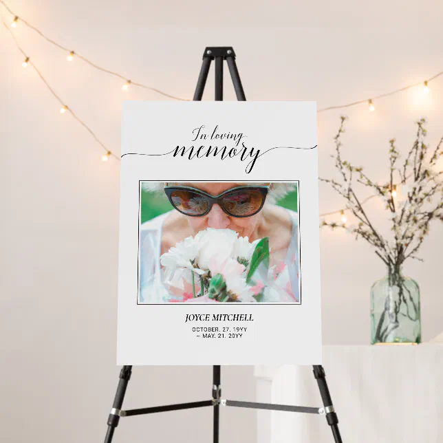 In Loving Memory Funeral Memorial Welcome Sign | Zazzle