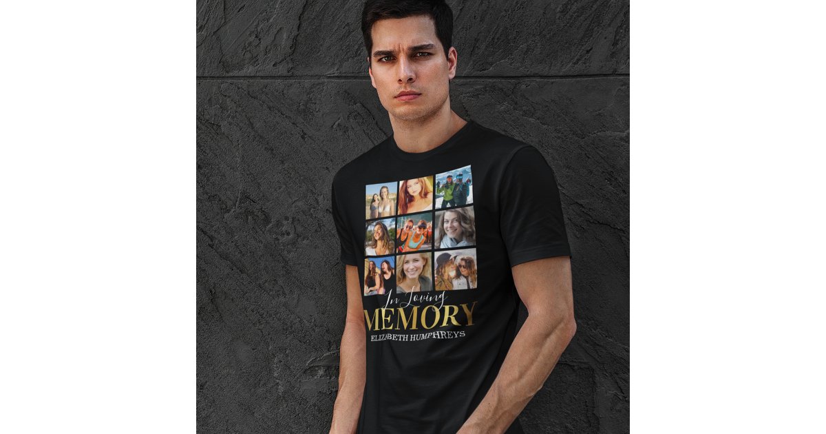 In Loving Memory Funeral Photo T-Shirt | Zazzle