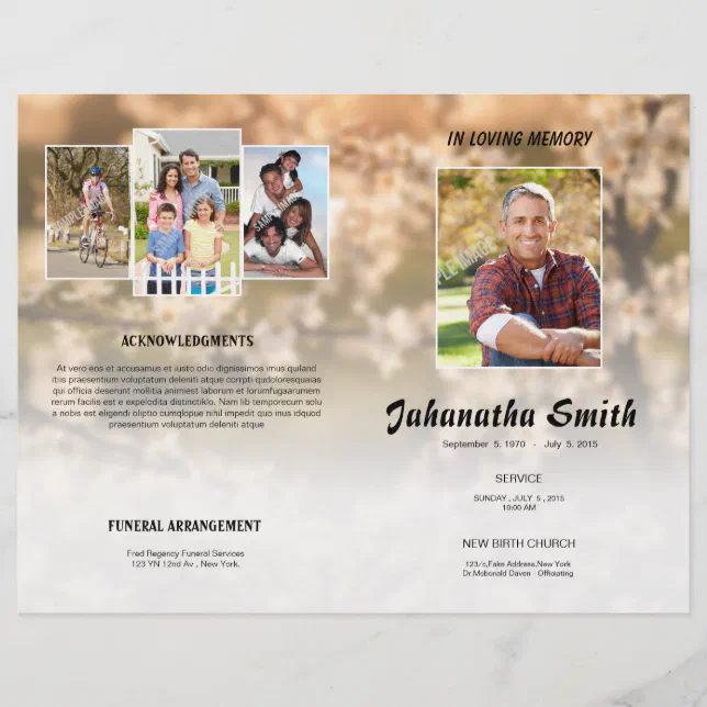 In Loving Memory-Funeral Program Flyer | Zazzle