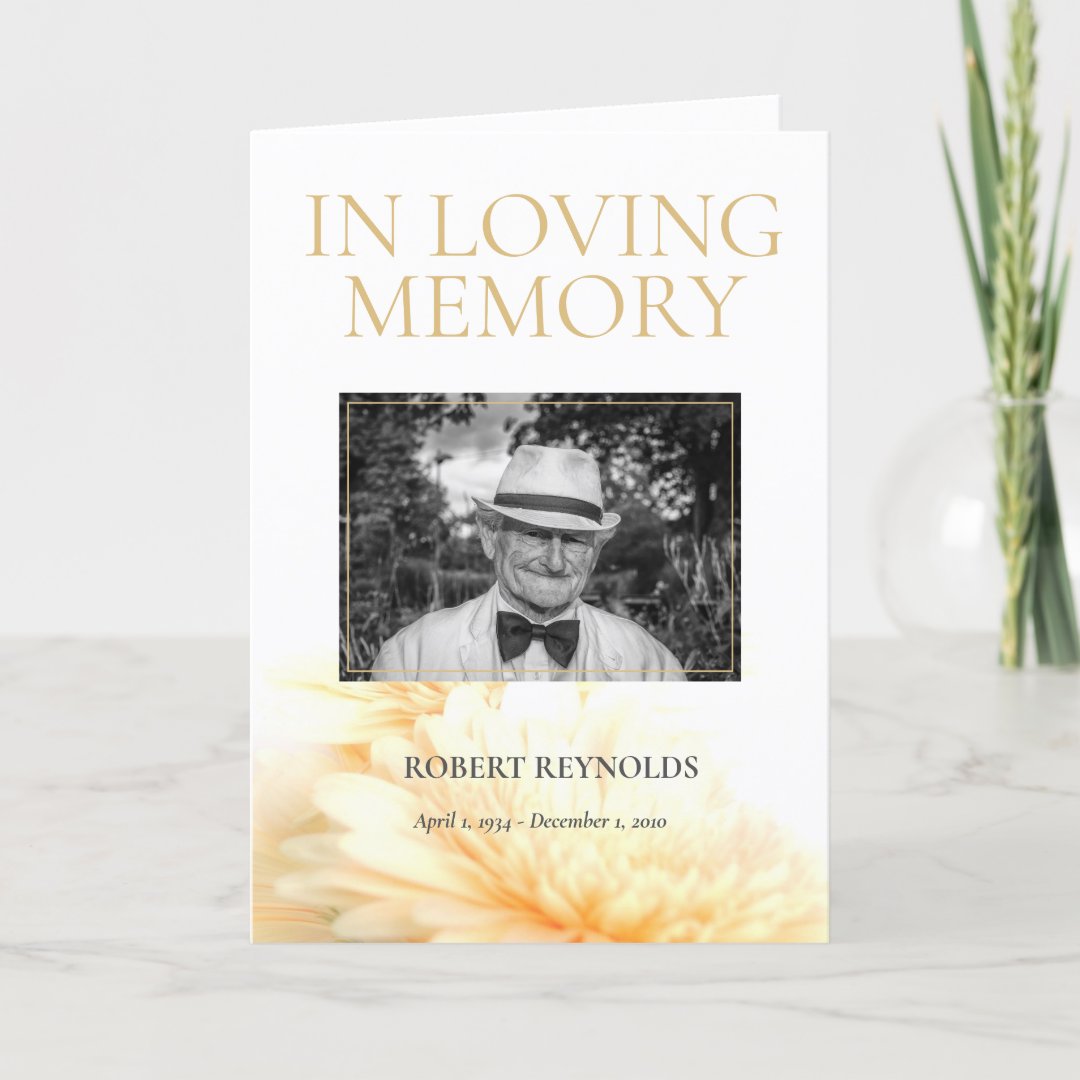 In Loving Memory Funeral Service Program Template | Zazzle