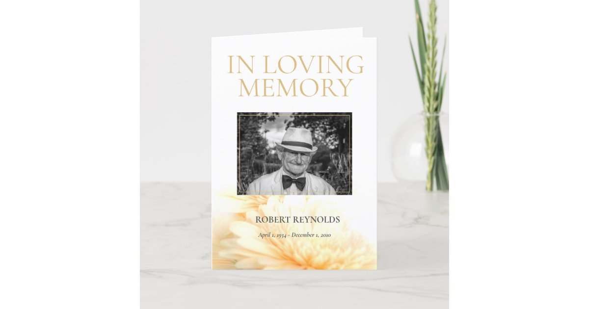 In Loving Memory Funeral Service Program Template | Zazzle