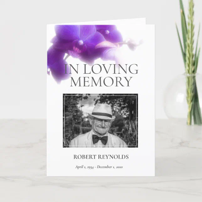 In Loving Memory Funeral Service Program Template | Zazzle