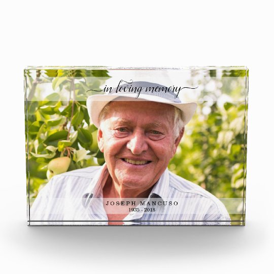 In Loving Memory Funeral Sympathy Horizontal Acrylic Award | Zazzle.com