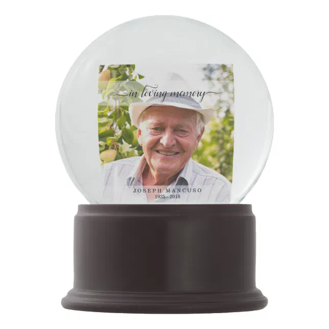 In Loving Memory Funeral Sympathy Snow Globe | Zazzle