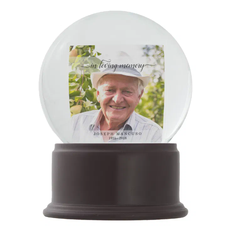 In Loving Memory Funeral Sympathy Snow Globe | Zazzle