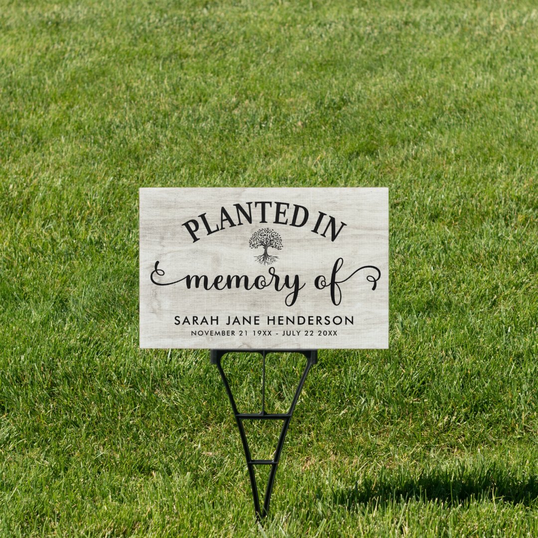 In loving Memory Garden Sign | Zazzle