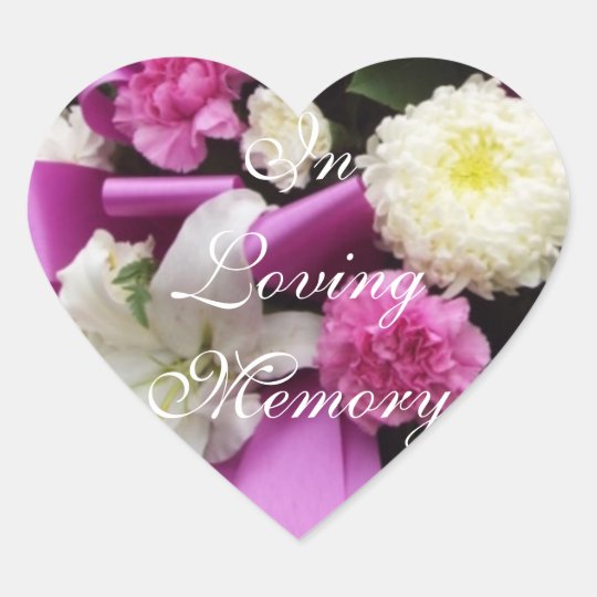 In Loving Memory Heart Sticker | Zazzle.com