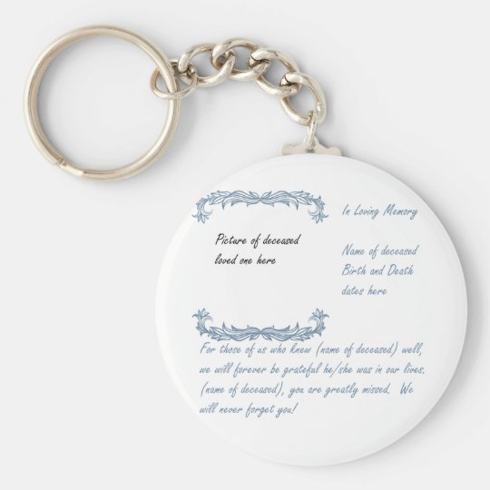 In Loving Memory Keychain | Zazzle.com