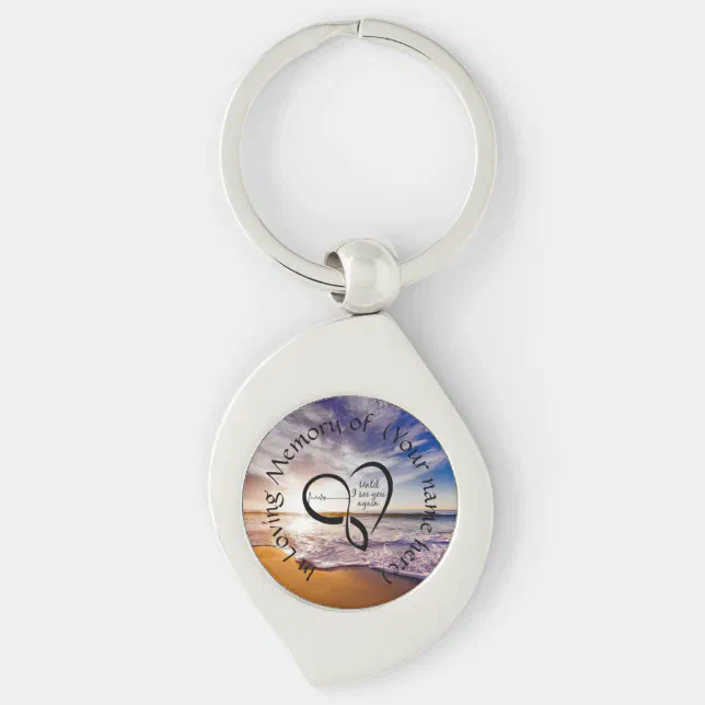 In Loving Memory Keychain | Zazzle