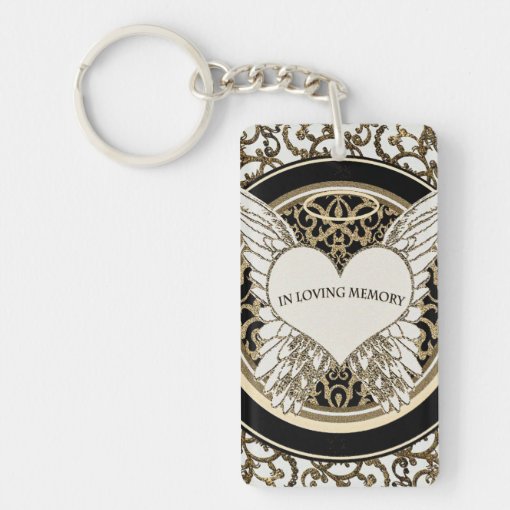 In Loving Memory Keychain | Zazzle