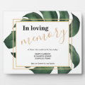 In loving memory Leaf wedding sign Tabletop Plaque | Zazzle