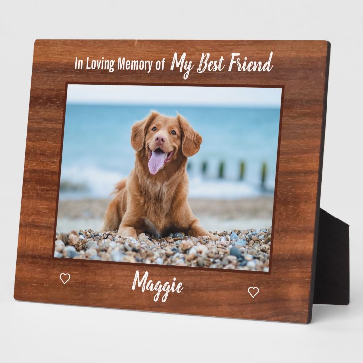 In Loving Memory Mans Best Friend Pet Dog Memorial Plaque | Zazzle