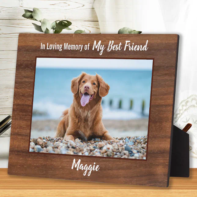 In Loving Memory Mans Best Friend Pet Dog Memorial Plaque | Zazzle