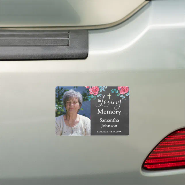 In Loving Memory Memorial Car Magnet | Zazzle