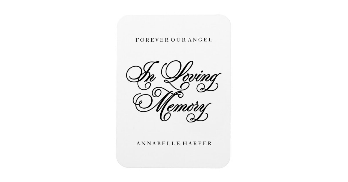 In Loving Memory | Memorial Magnet | Zazzle