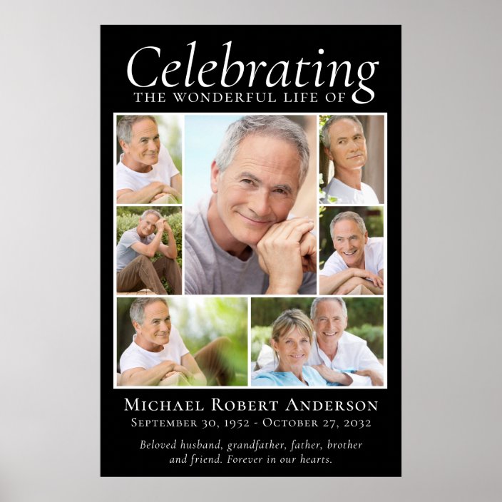 In Loving Memory Memorial Photo Display Poster | Zazzle.com