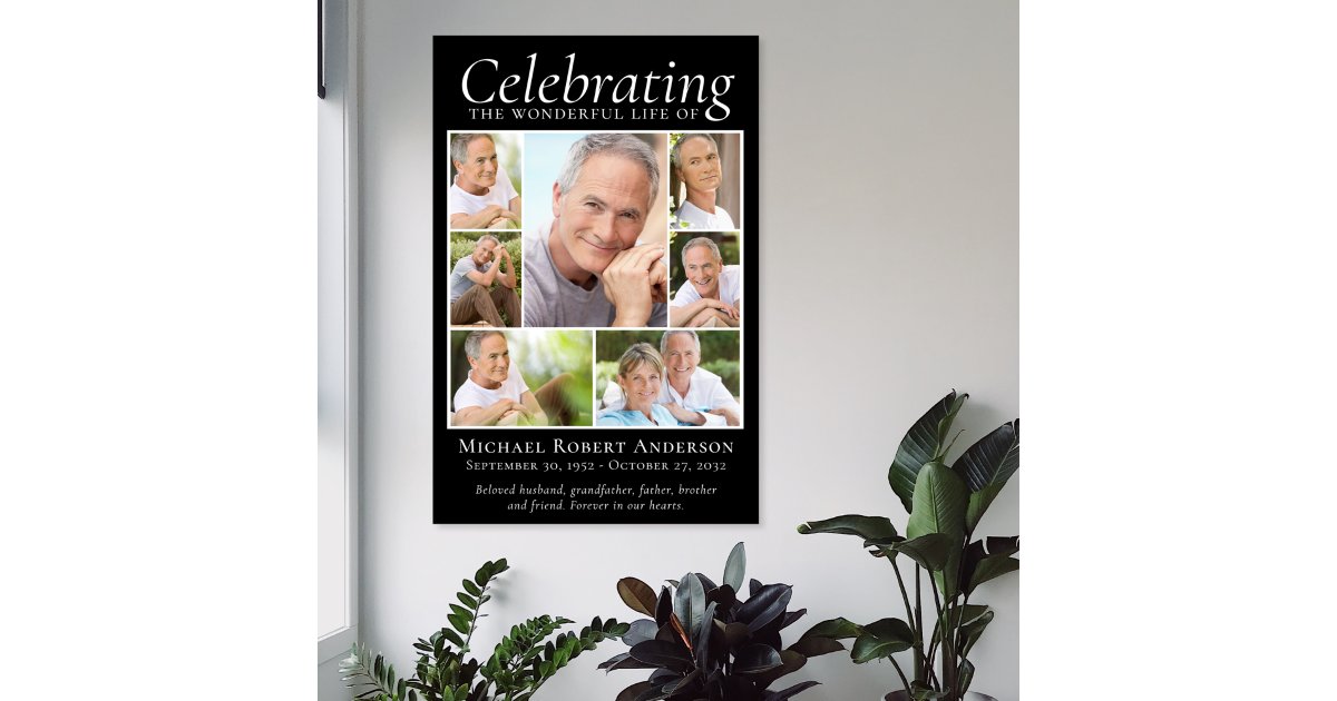 In Loving Memory Memorial Photo Display Poster | Zazzle