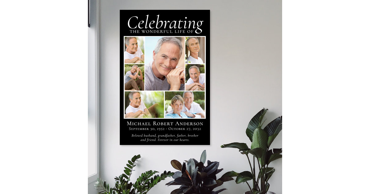 In Loving Memory Memorial Photo Display Poster | Zazzle
