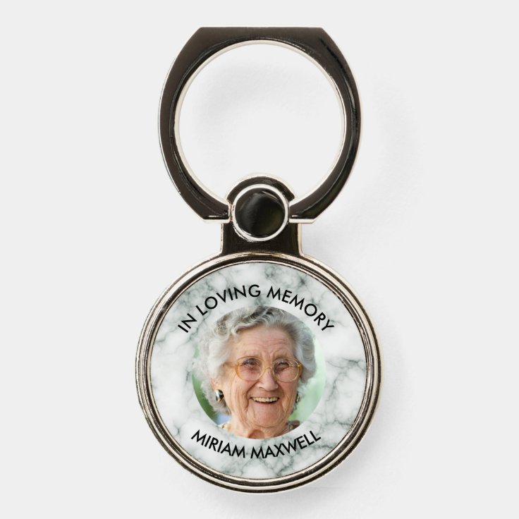 In Loving Memory Memorial Photo Phone Ring Stand | Zazzle