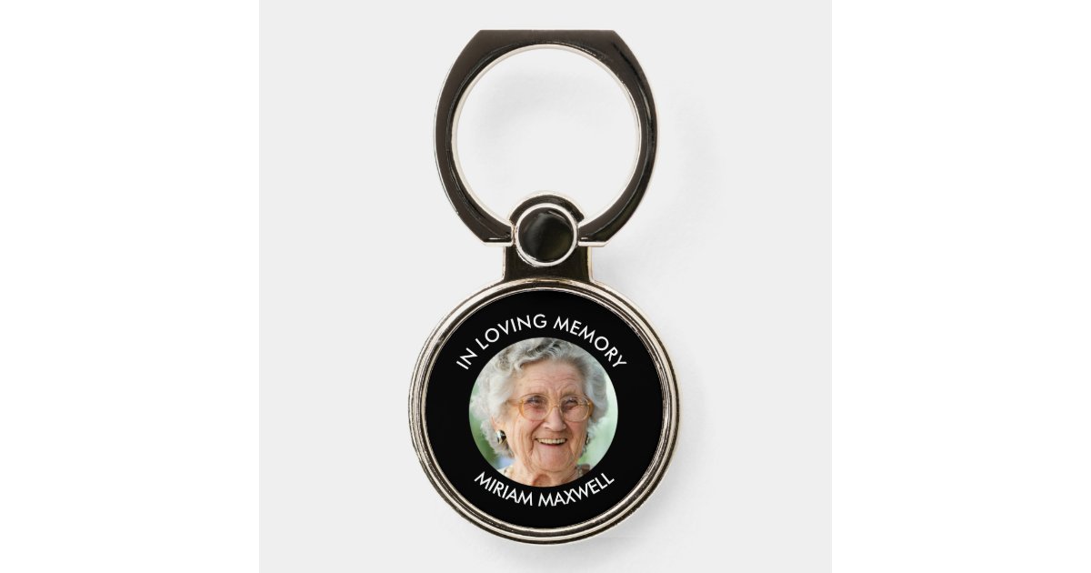 In Loving Memory Memorial Photo Phone Ring Stand | Zazzle