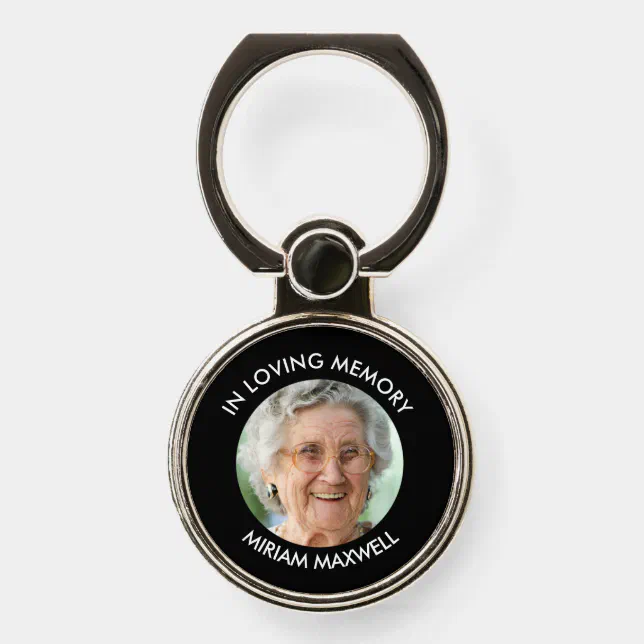 In Loving Memory Memorial Photo Phone Ring Stand | Zazzle