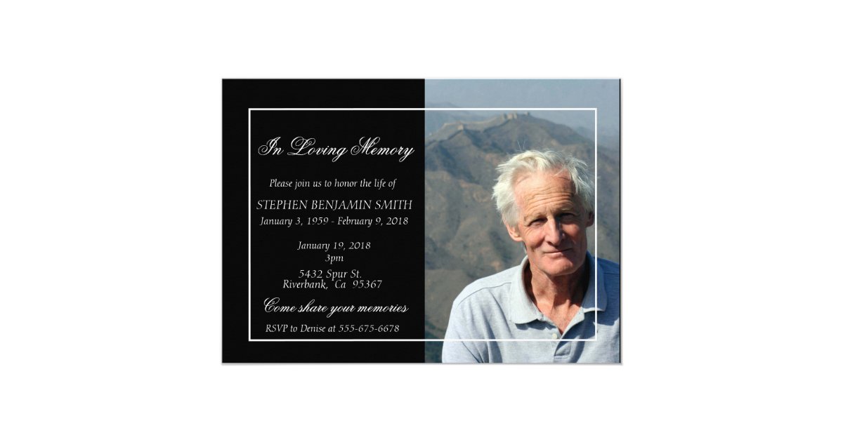 In loving Memory Memorial Service Photo Template | Zazzle.com