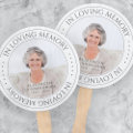 In Loving Memory Memorial Simple Elegant Photo Hand Fan | Zazzle