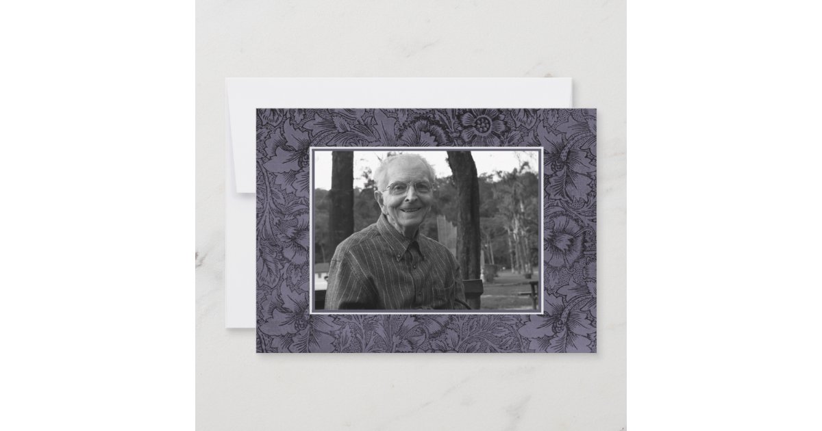 In Loving Memory Memoriam Death Notice Photo Invitation | Zazzle
