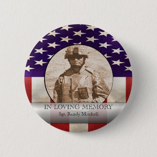 In Loving Memory Military Photo Custom Tribute Button | Zazzle.com