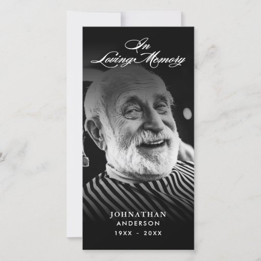 In Loving Memory Modern Memorial Photo Bookmark | Zazzle