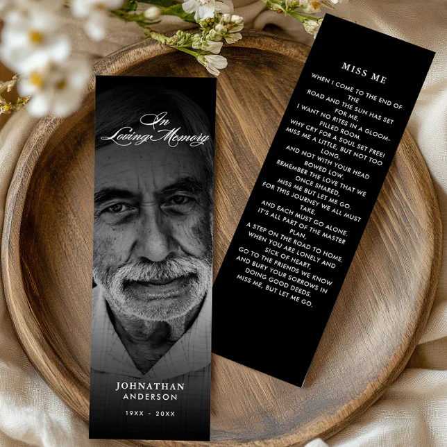 In Loving Memory Modern Memorial Photo Bookmarks | Zazzle