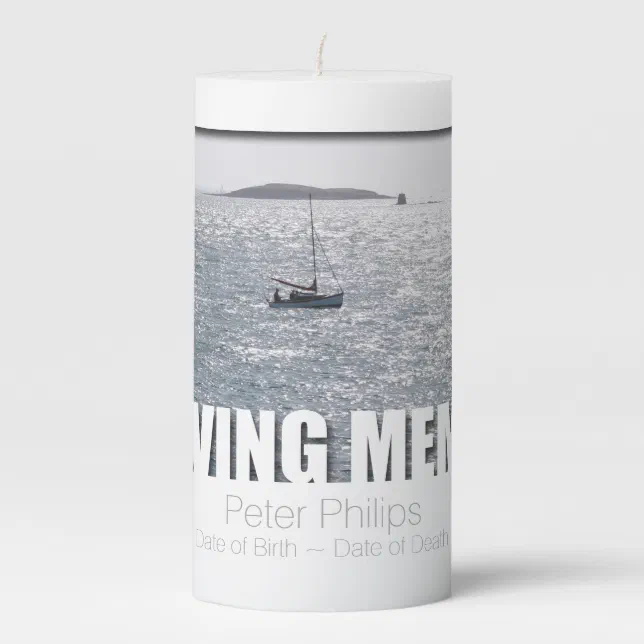 In Loving Memory Modern Template Memorial Candle | Zazzle