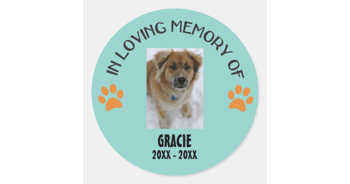 In Loving Memory of a Dog sticker | Zazzle