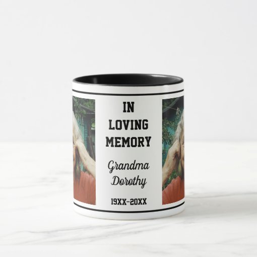 In Loving Memory Of Grandma Remembrance 2 Photo Mug | Zazzle
