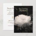 In Loving memory Peony Celebration of Life Invitation | Zazzle