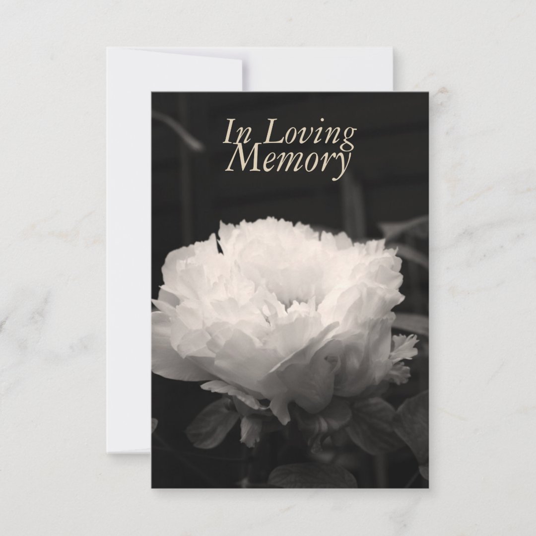 In Loving memory Peony Celebration of Life Invitation | Zazzle