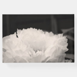 In Loving Memory Peony Funeral Guest Book 1 | Zazzle