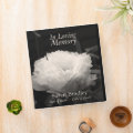In Loving Memory Peony Funeral Guest Book Binder | Zazzle
