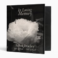 In Loving Memory Peony Funeral Guest Book Binder | Zazzle