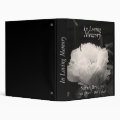In Loving Memory Peony Funeral Guest Book Binder | Zazzle