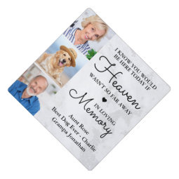 In Loving Memory Personalized 3 Photo Memorial Graduation Cap Topper ...