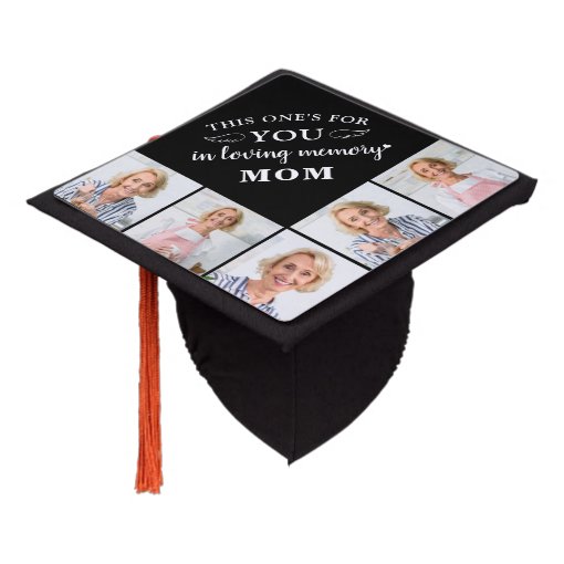 In Loving Memory Personalized 5 Photo Memorial Graduation Cap Topper ...