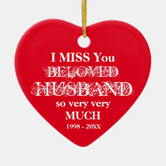 In Loving Memory Personalized Husband Ornament | Zazzle