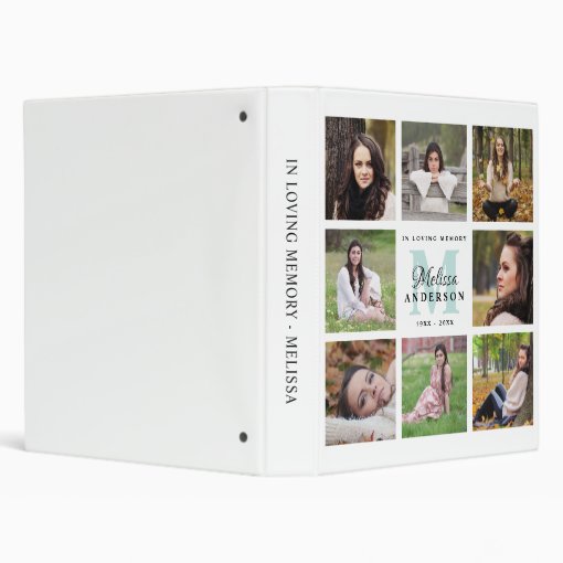 In Loving Memory Personalized Memorial Photo Album 3 Ring Binder | Zazzle