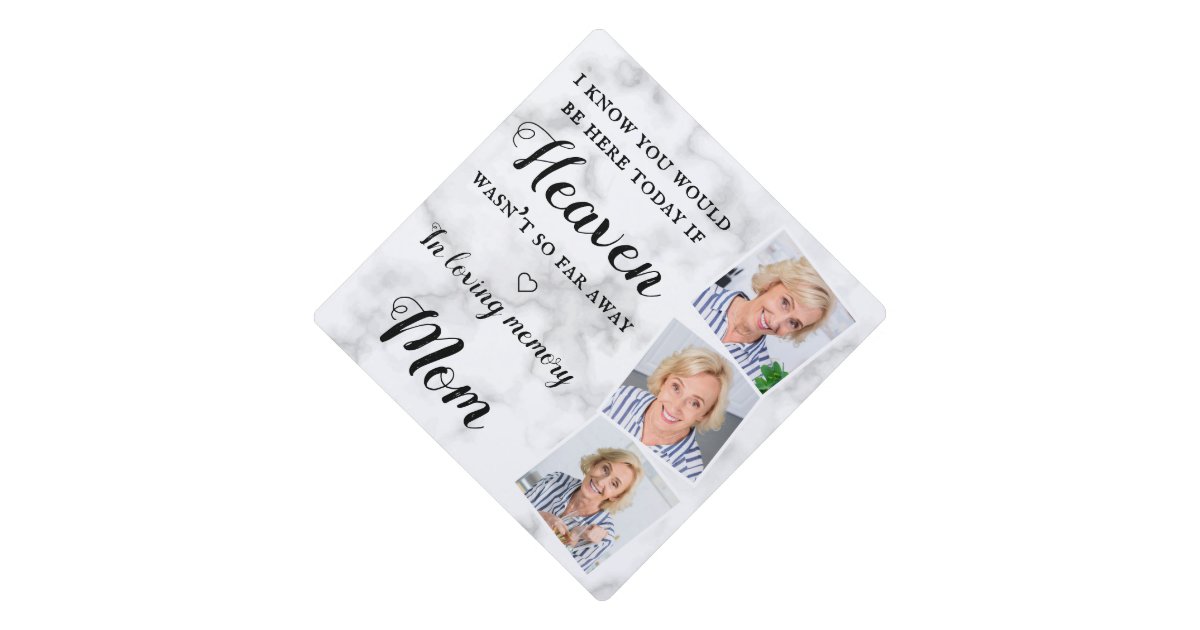 In Loving Memory Personalized Mom Photo Collage Graduation Cap Topper ...