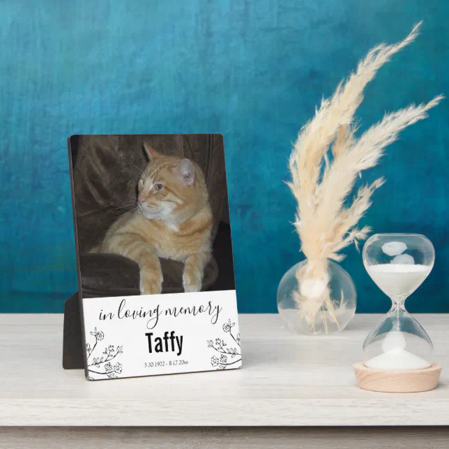 In Loving Memory Pet Memorial One Photo Plaque | Zazzle