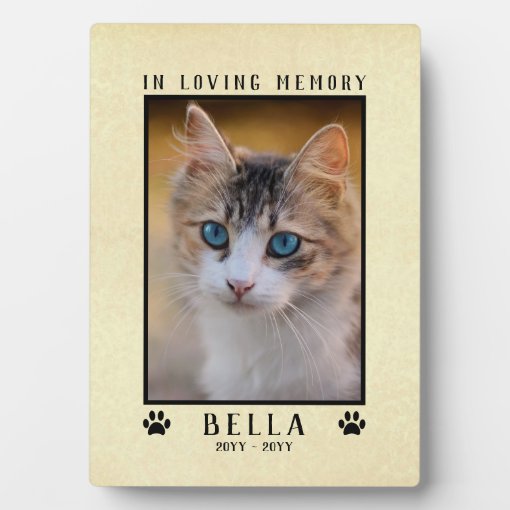 In Loving Memory Pet Memorial Personalized Photo Plaque | Zazzle